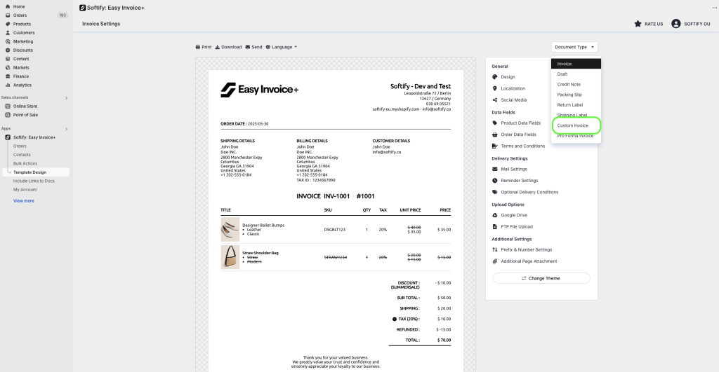 How to configure sequential invoice numbers for custom invoices ...