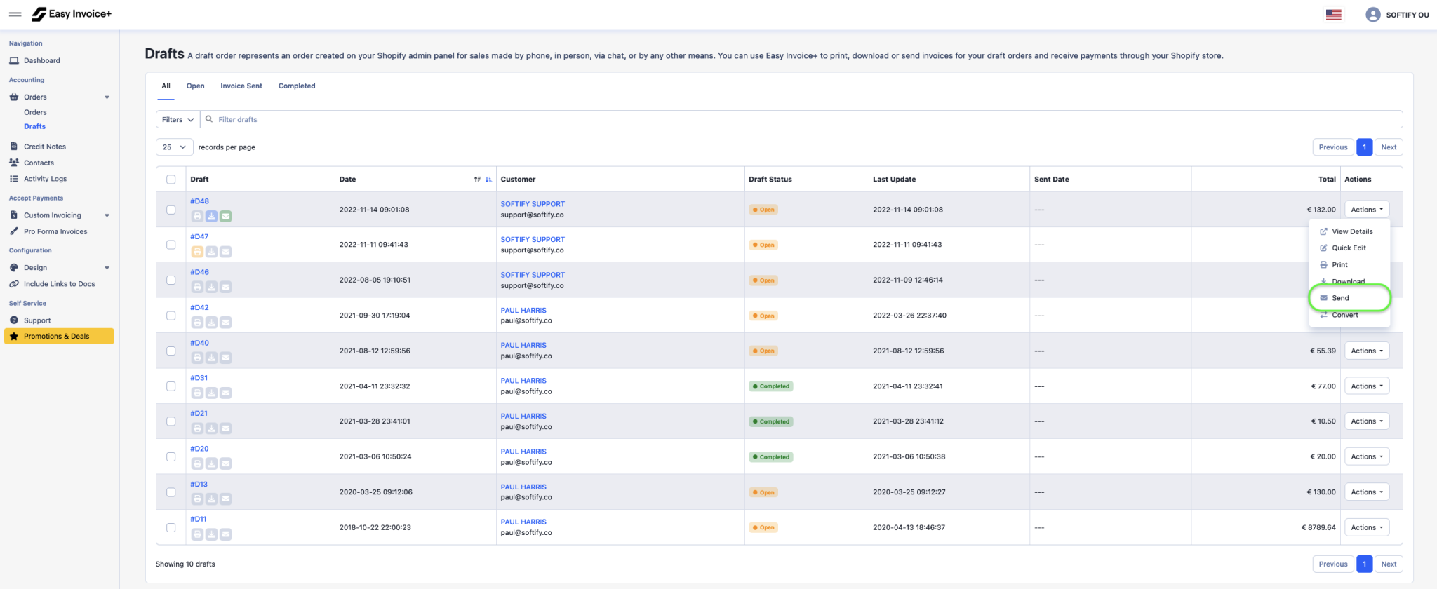 How to send invoices and receive payments with Shopify Draft Orders? – Softify Apps