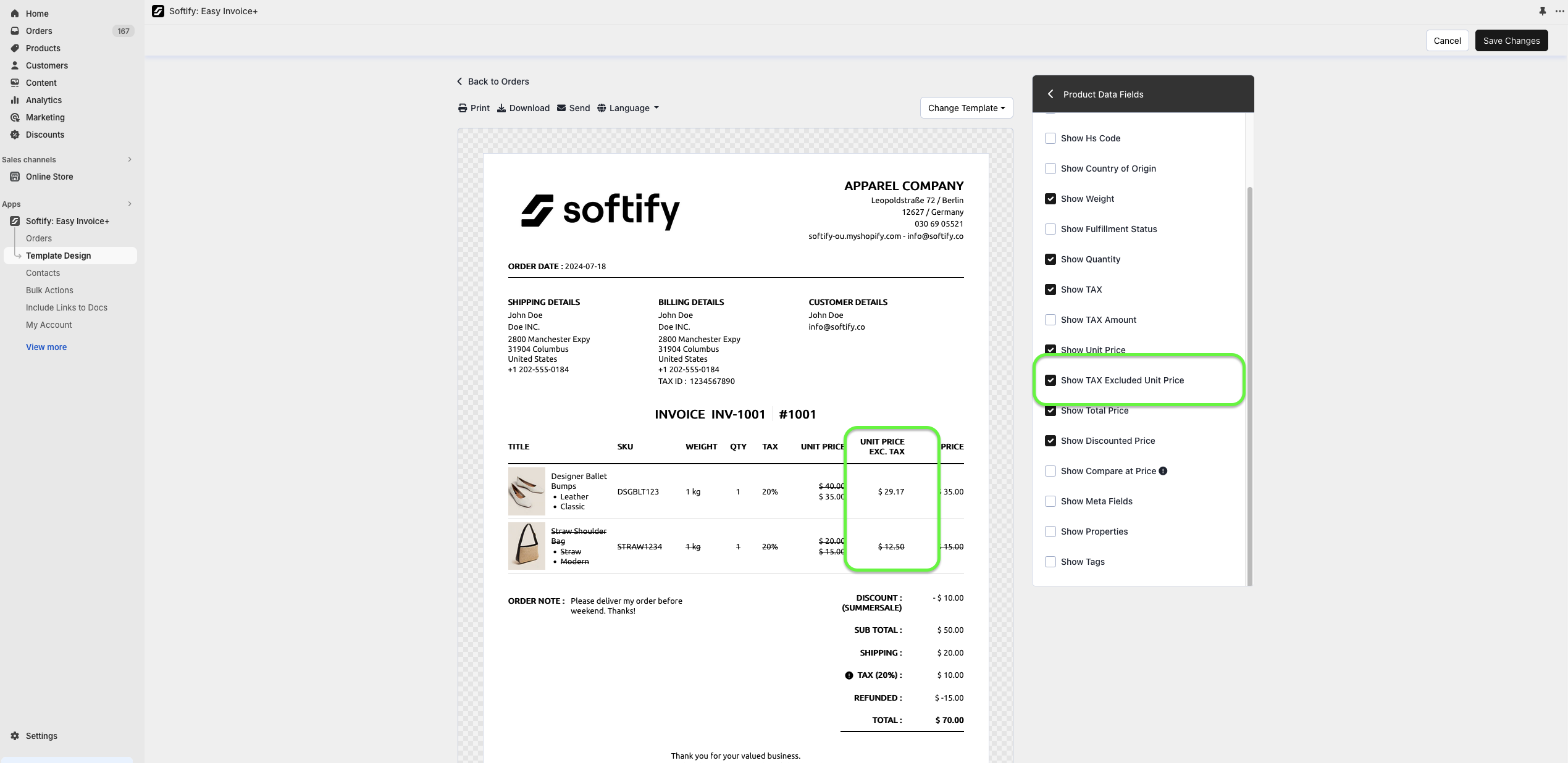 How to display your product prices without tax on your invoices ...